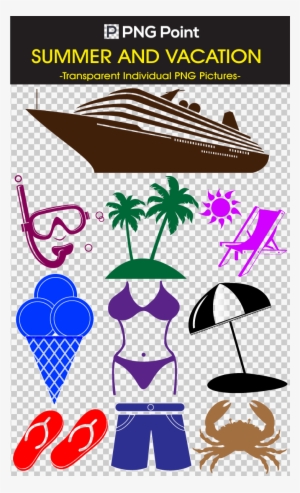 Silhouette Clip Arts And Images Of Theme Of Summer - 731x1202 PNG ...