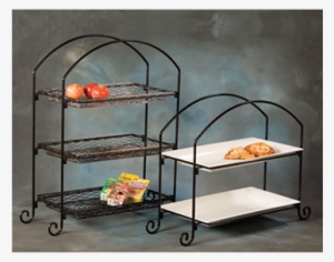 American Metalcraft Wrought Iron 2-tier Stand Rectangle - American ...