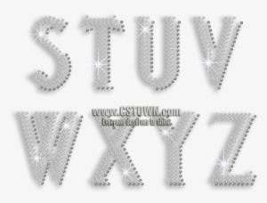 Bling Capital Letters Rhinestone Iron On Transfer - Illustration ...