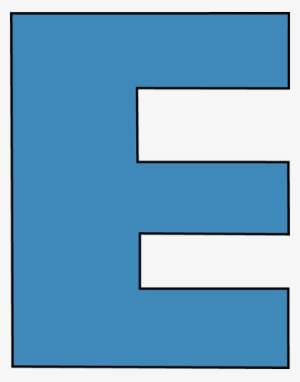 Blue Alphabet Letter E Clip Art Blue Alphabet Letter - Capital Letter E ...