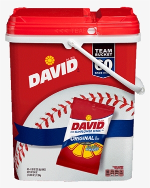 David Team Bucket Original Sunflower Seeds 60 Ct Bags - 500x500 PNG ...