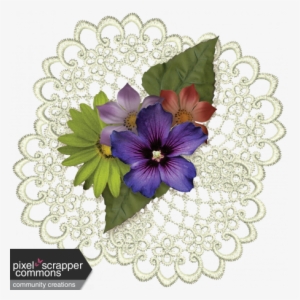 Lace Mat With Flowers - Pansy - 456x456 PNG Download - PNGkit