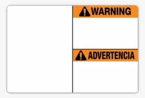 Labeltac Die-cut Bilingual Warning Labels - Accuform Signs Sbmcaw312mvp ...