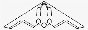 Stealth Bomber - Line Art - 800x800 PNG Download - PNGkit