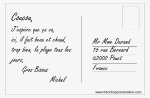 How To Write A Postcard Examples - Carte Postale In French Examples ...