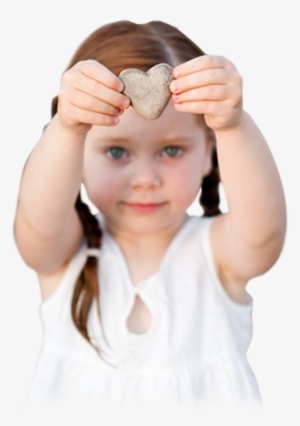 Girl Holding Heart Shaped Rock Over Her Head - Girl Holding Rock ...