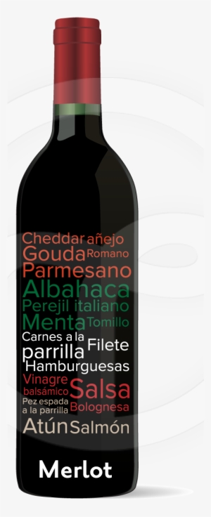 Maridaje Merlot - Glass Bottle - 486x1208 PNG Download - PNGkit