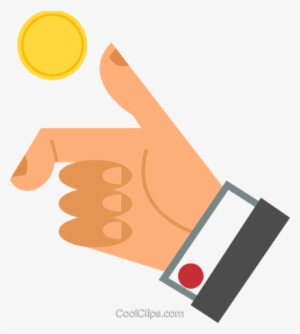 Coin Toss Royalty Free Vector Clip Art Illustration - Coin Flipping ...