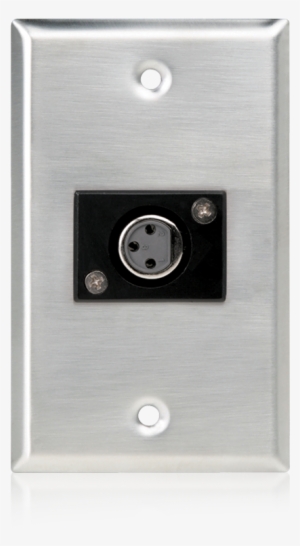 Single Gang Stainless Steel Plate With Female 3 Pin - Xlr Connector ...