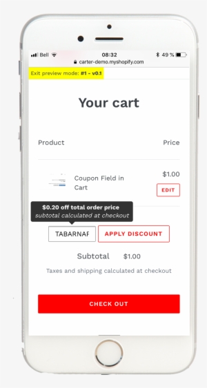 Coupon Field Mobile Discount Applied - Mobile - 900x1600 PNG Download ...