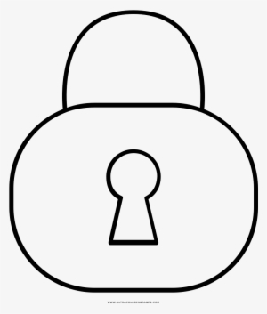 Simplified Lock And Key Coloring Page Real Heart Drawing - Padlock ...