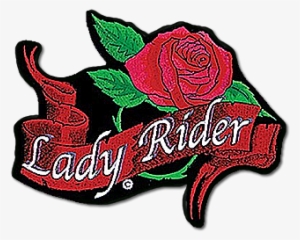 Lady Rider Rose Embroidered Biker Patch 4\ - Hot Leathers Lady Rider ...
