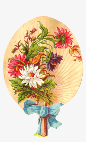 Blue Flower Clipart Victorian - Hand Fan Drawing Design - 1159x1600 PNG ...