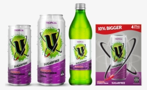 Sugarfree Tropical Range - V Sugar Free Can 250ml - 1185x733 PNG ...