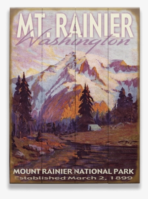 Rainier National Park Sign - Mount Rainier National Park - 730x730 PNG ...