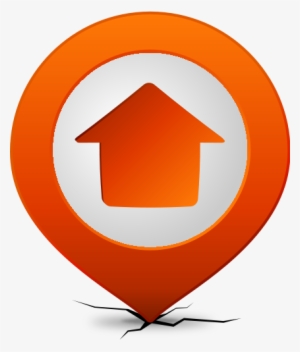 Location Map Pin Home Orange - Home Location Icon Vector - 425x500 PNG ...