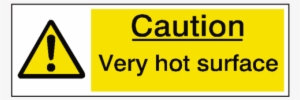Caution Very Hot Surface Sign - Beware Hot Water Sign - 600x600 PNG ...
