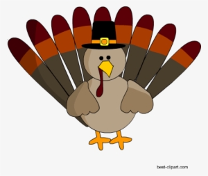 Turkey Wearing Pilgrim Hat Free Clip Art Image - Thanksgiving Dice Game ...