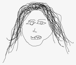This Free Icons Png Design Of Scary Lady - Sketch - 2400x2053 PNG ...