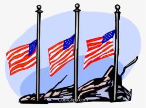 Statement Flag Clipart American Flag - Half Mast Clipart - 480x358 PNG ...