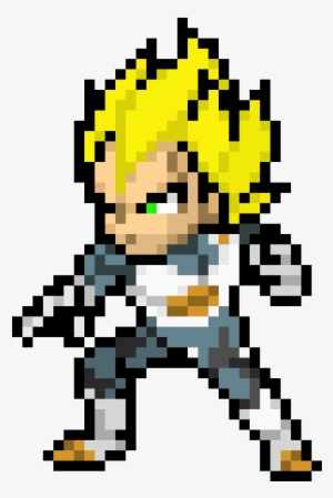 Super Saiyan Vegeta - Pixel Art Super Saiyan Blue - 350x480 PNG ...