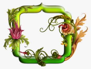 Clip Art - Free Flower Frame .pdf - 600x442 PNG Download - PNGkit