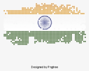 Vector Flag Of India, Flag Design, Pixel Flag, Block - Circle - 360x360 ...