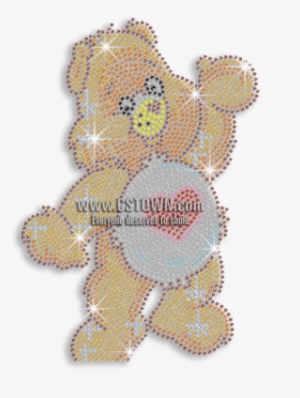 Sparkle Lovely Rhinestone Bear Iron On Motif - Iron-on - 450x450 PNG ...