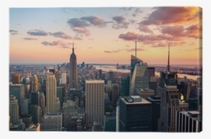 Empire State Building Times Square Canvas Print • Pixers® - New York ...