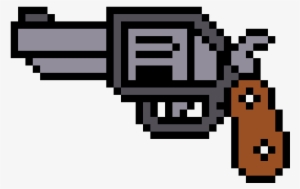 Revolver - 8 Bit Gun - 490x290 PNG Download - PNGkit
