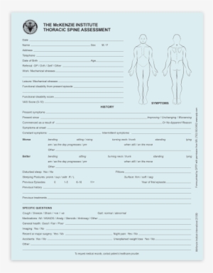 714-2 Thoracic Spine Assessment Form - Physio Assessment Forms Ortho ...