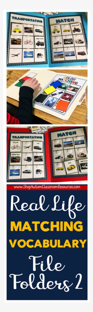 These File Folders Match Everyday Functional Vocabulary - Vocabulary ...