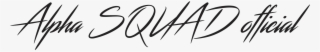 Alpha Squad Official - Calligraphy - 1492x325 PNG Download - PNGkit