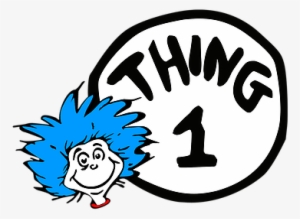 Wall Dr Seuss Thing 1 & Thing 2 Character Kids Room - Thing 1 And Thing ...