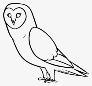 Barn Owl Lineart Ms Paint By Rawritron-d7h0wie - Barn Owl Line Art ...