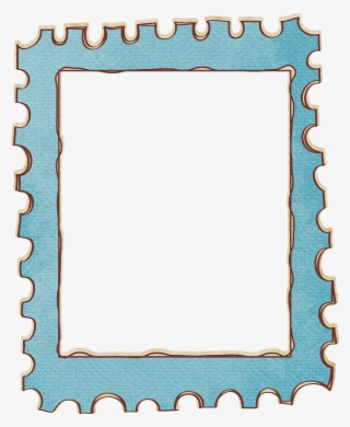 Postal Stamp Png - Cute Blue Frame Png - 2651x3236 PNG Download - PNGkit
