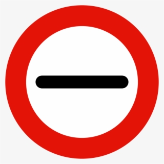 Spain Traffic Signal R200 - Verkeersbord Rode Rand Zwarte Streep ...