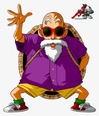 Provides Comic Relief - Master Roshi Goku Krillin Art - 820x1000 PNG ...