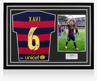 Framed Lionel Messi Autograph Replica Print - Xavi Hernandez ...
