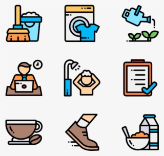 Morning Routine - Flat Icon Employee - 600x564 PNG Download - PNGkit