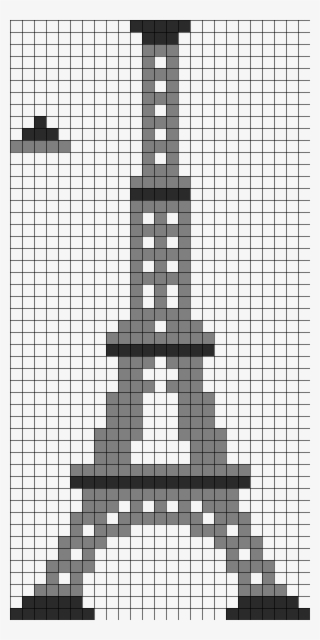Tall Eiffel Tower Perler Bead Pattern - Leeuwarden - 525x1050 PNG ...