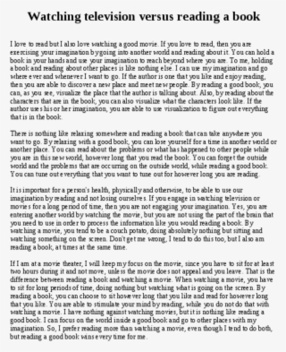 Watching Tv Vs Reading A Book Facebook Image - Traditional Form Of ...