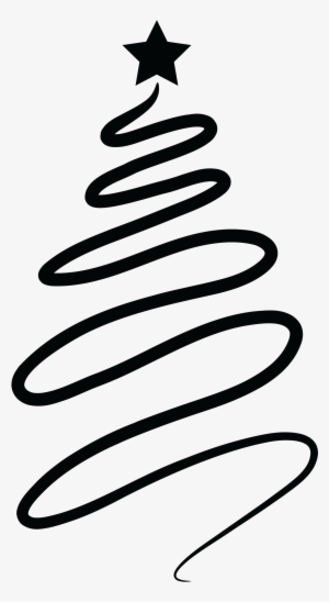 Drawn Christmas Lights Small - Christmas Tree Silhouette Png ...