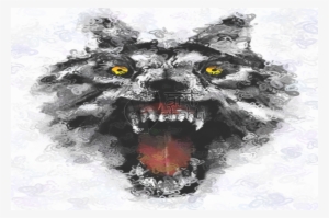 Abstract Scary Wolf Graphics Art - Watercolor Painting - 606x402 PNG ...