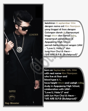 Kim Namjoon Rap Monster - Bts K Pop Art 32x24 Poster Decor - 800x1000 ...