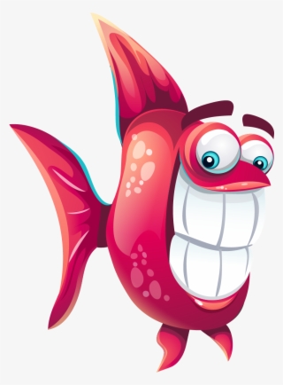 Funny Cartoon Fish - Cartoon Fish With Teeth - 1034x1265 PNG Download ...