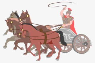 Horses With Man And Chariot Image From Www - Roman Chariot Png ...