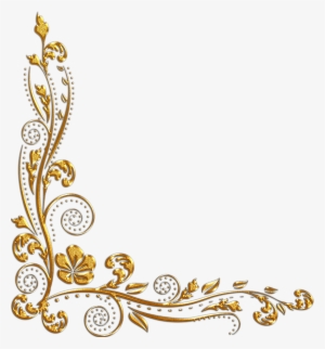 Gold Corner Border Design Png - Gold Corner Design Png - 600x600 PNG ...