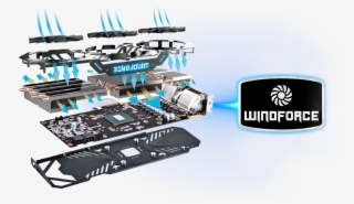 Windforce 3x Cooling System - 1131x670 PNG Download - PNGkit