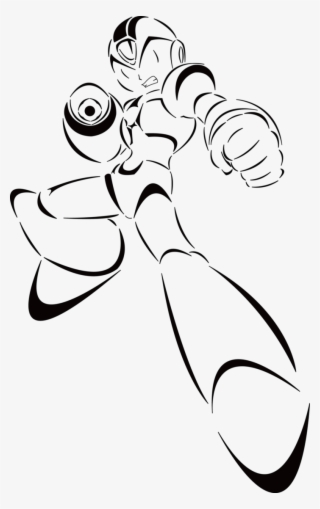 Mega Man Clipart Black And White - Megaman X Black And White Png ...